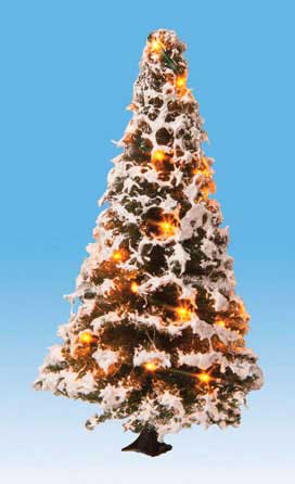 Noch 22120 Snow-Covered Illuminated Christmas Tree -- 3-1/8" 8cm ALL S ...