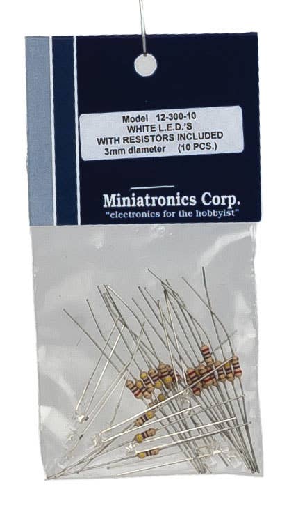 Miniatronics 12-300-10 Standard Light Emiting Diodes (LEDs) 1/8" 3mm D ...