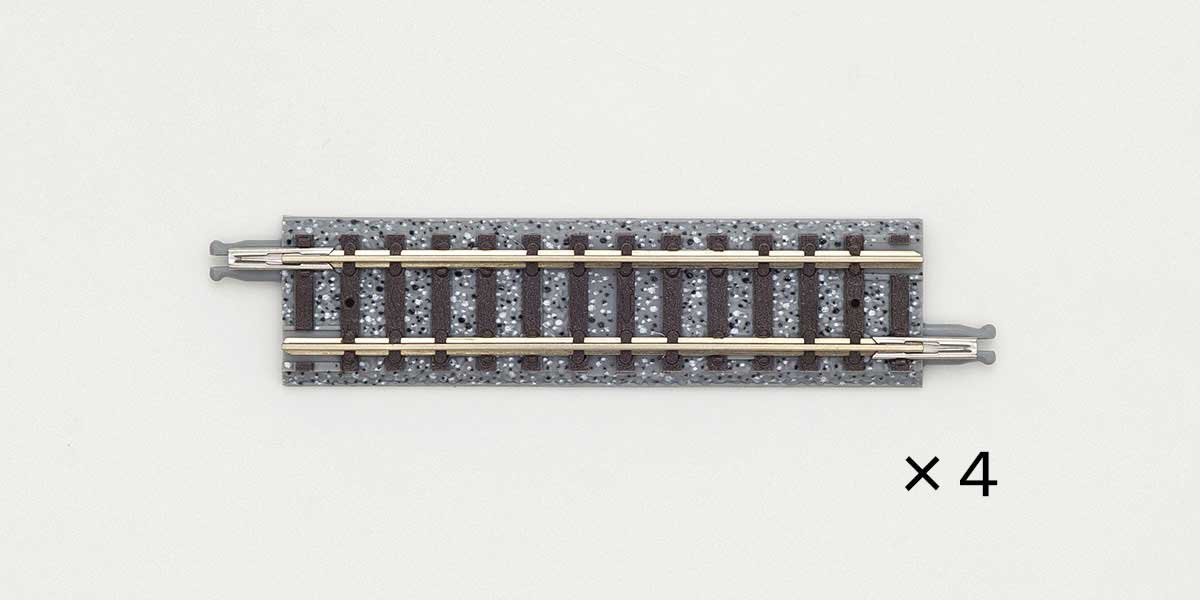TomyTec Co LTD 18049 Straight Track S70 - Fine Track -- 2-3/4" 70mm pk ...