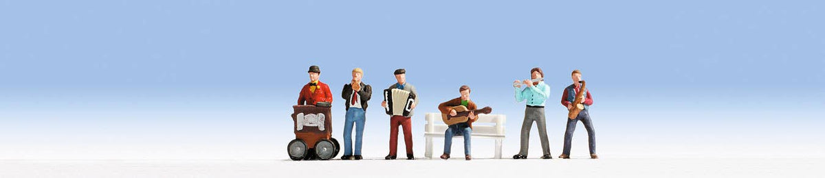 Noch 12820 Street Musicians Sound Scene w/Speaker & Figures -- Music S ...