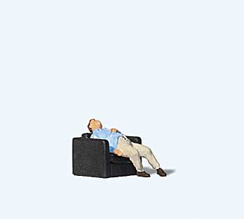 Preiser 28260 Taking a Nap - Individual Figure -- Figure on Chair HO S ...