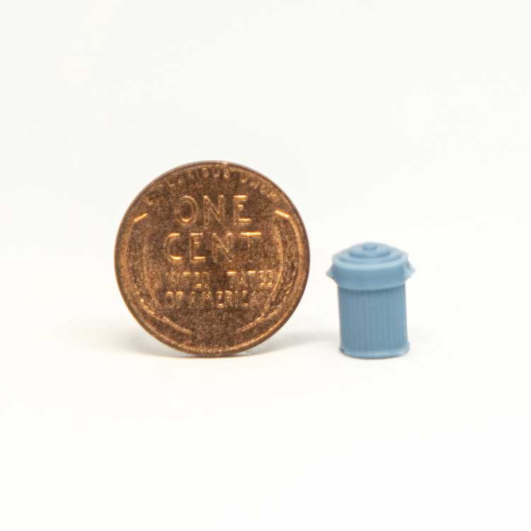 All Scale Minatures 870846.5 Trash Can with Lid -- pkg(5) HO Scale ...