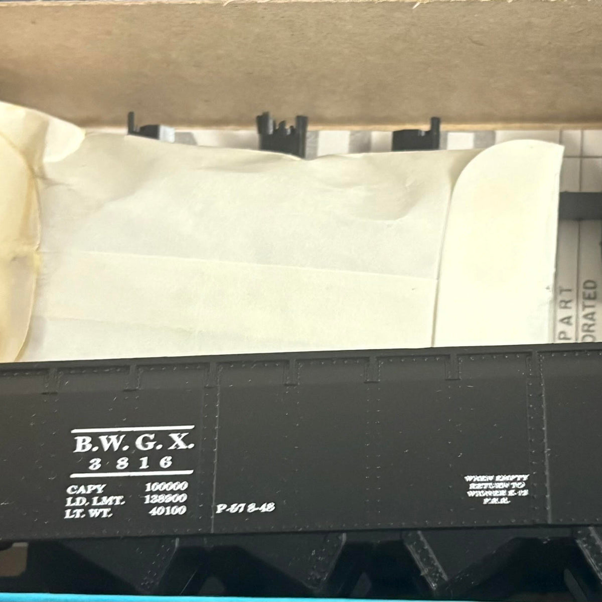 Bev-Bel 1939 40' Open-Top Quad Hopper BWGX Berwind White Coal #3816 HO ...