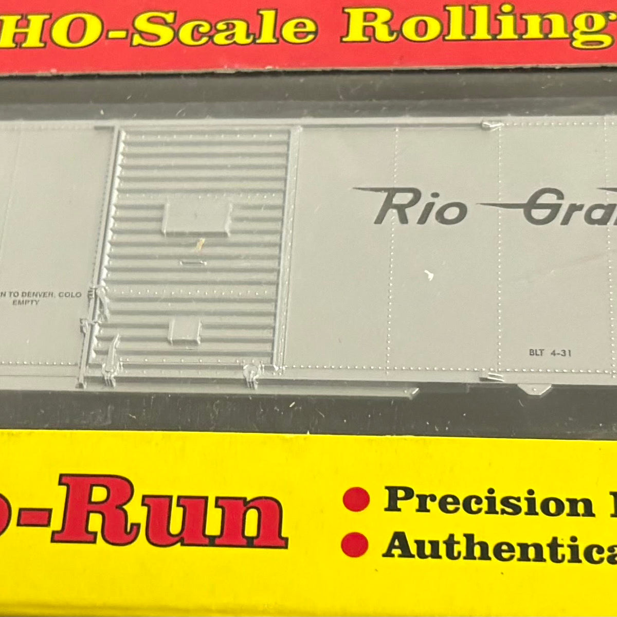 Roundhouse 20416 40' Single Door Box Car D & RGW Rio Grande #60052 HO ...