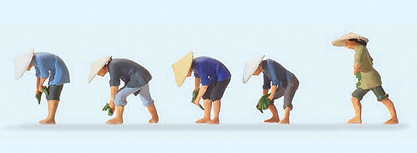 Preiser 10574 Working People -- At The Rice Field #2 HO Scale ...