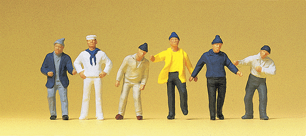 Preiser 14063 Working People, Ships crew 6/ -- Working people HO Scale ...