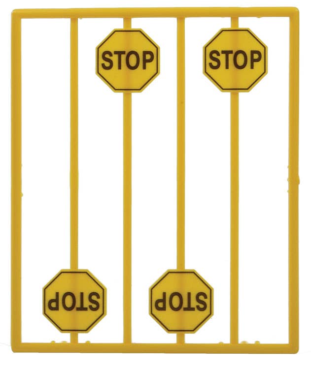 Tichy Train Group 2071 Yellow Stop Signs -- pkg(8) O Scale – YankeeDabbler